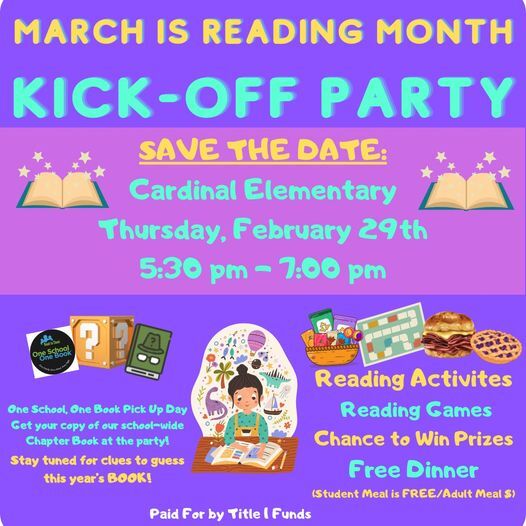 One School, One Book - Cardinal Elementary